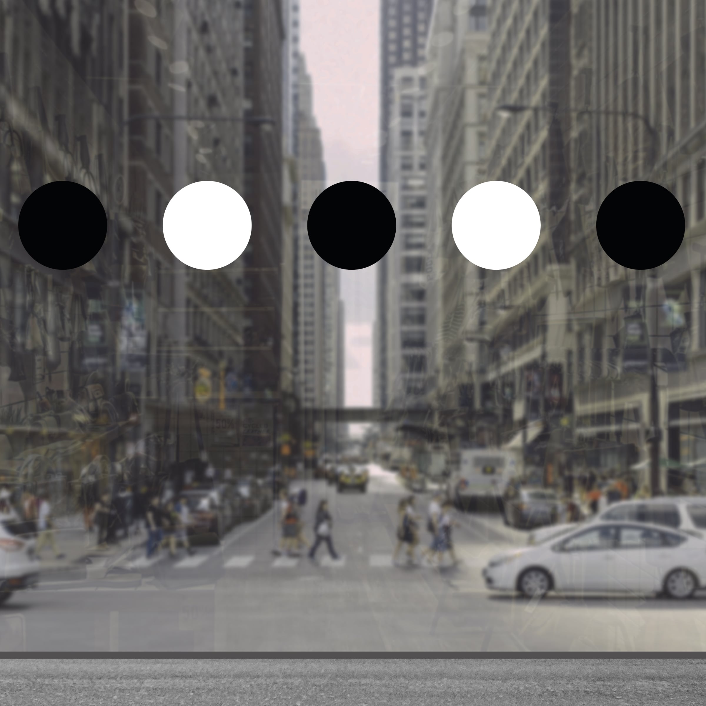 Kontrastmarkering för Glasparti Svart & Vit - JC Gravyr och tryck