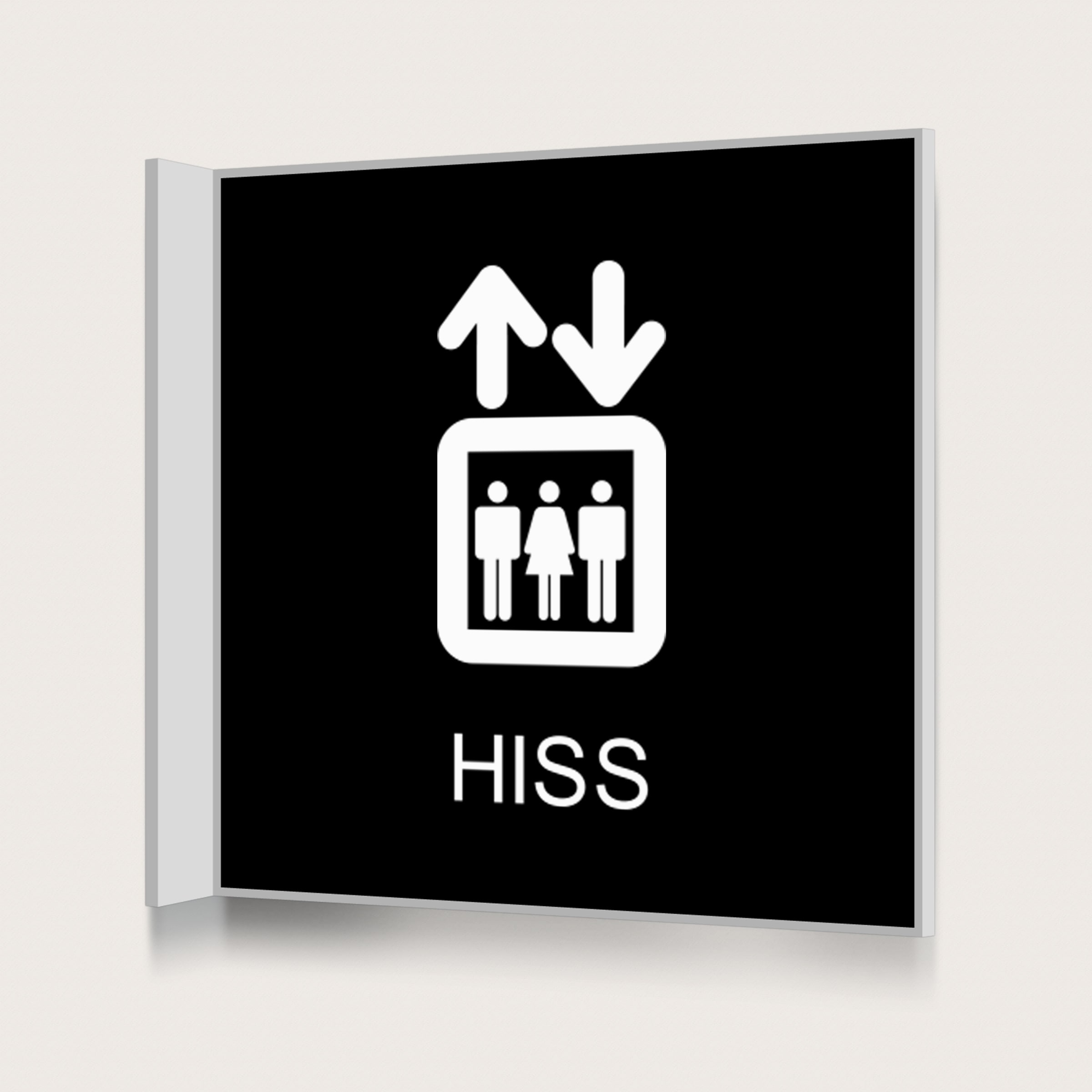 Flaggskylt Hiss 3 150 x 150 mm - JC Gravyr & Tryck