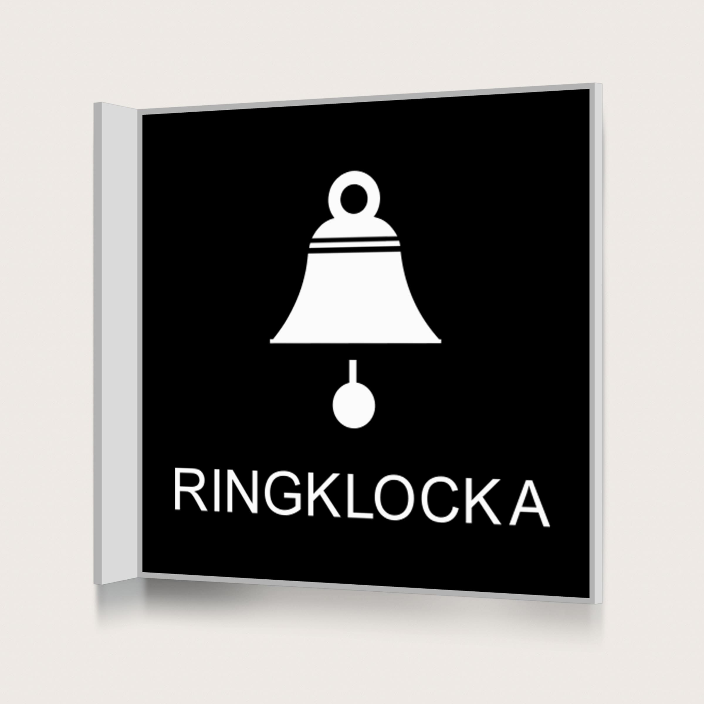Flaggskylt Ringklocka 150 x 150 mm - JC Gravyr & Tryck