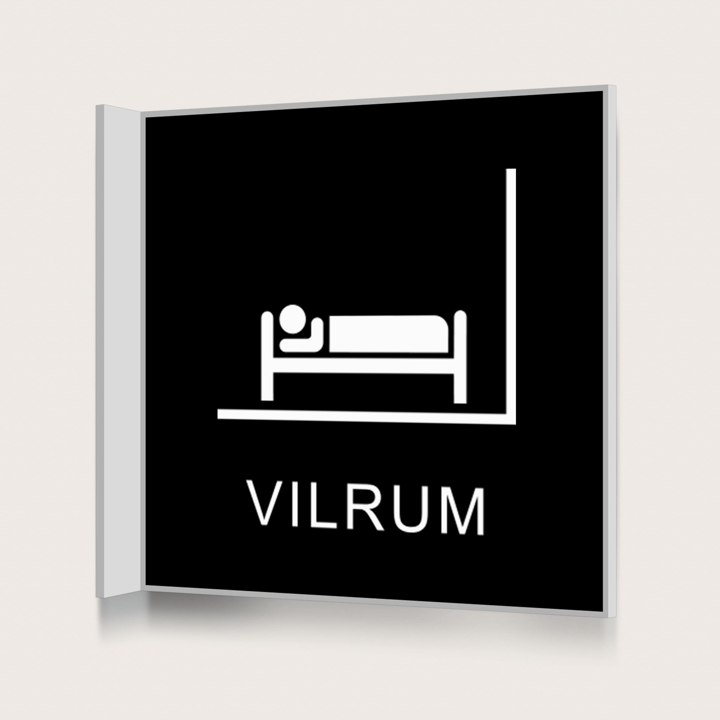 Flaggskylt Vilrum 150 x 150 mm - JC Gravyr & Tryck