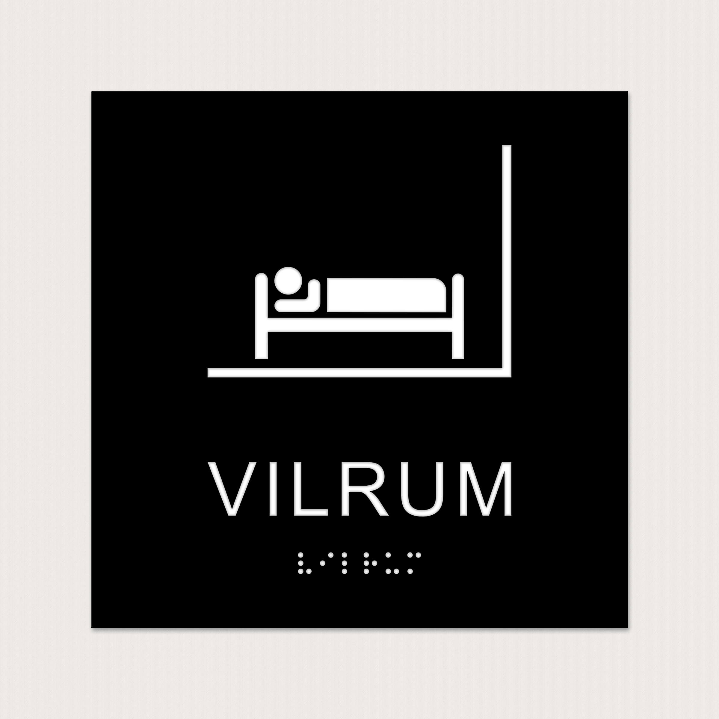 Taktilt Piktogram med text Vilrum - JC Gravyr och Tryck