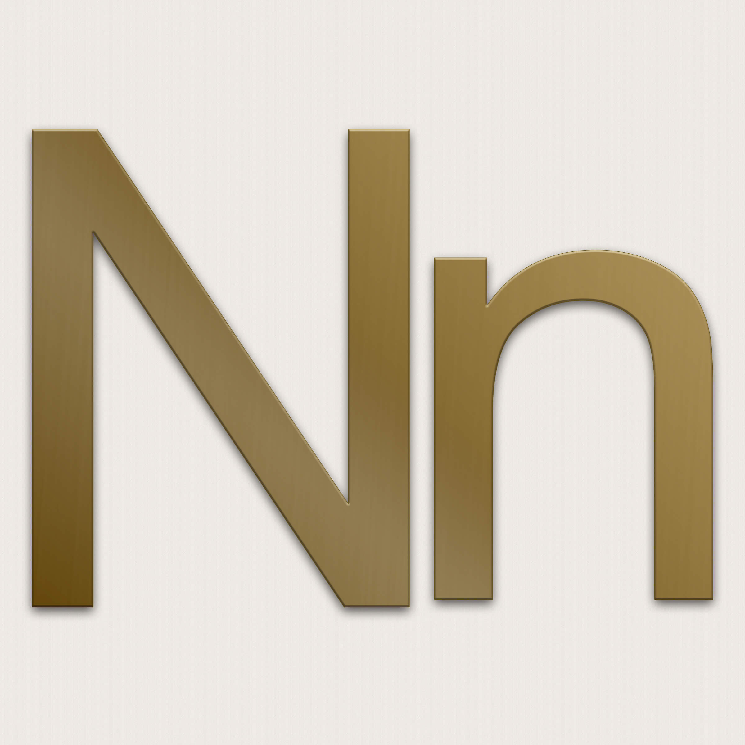 Fasadbokstav N i Mässing - Beställ enkelt idag - JC Gravyr & Tryck