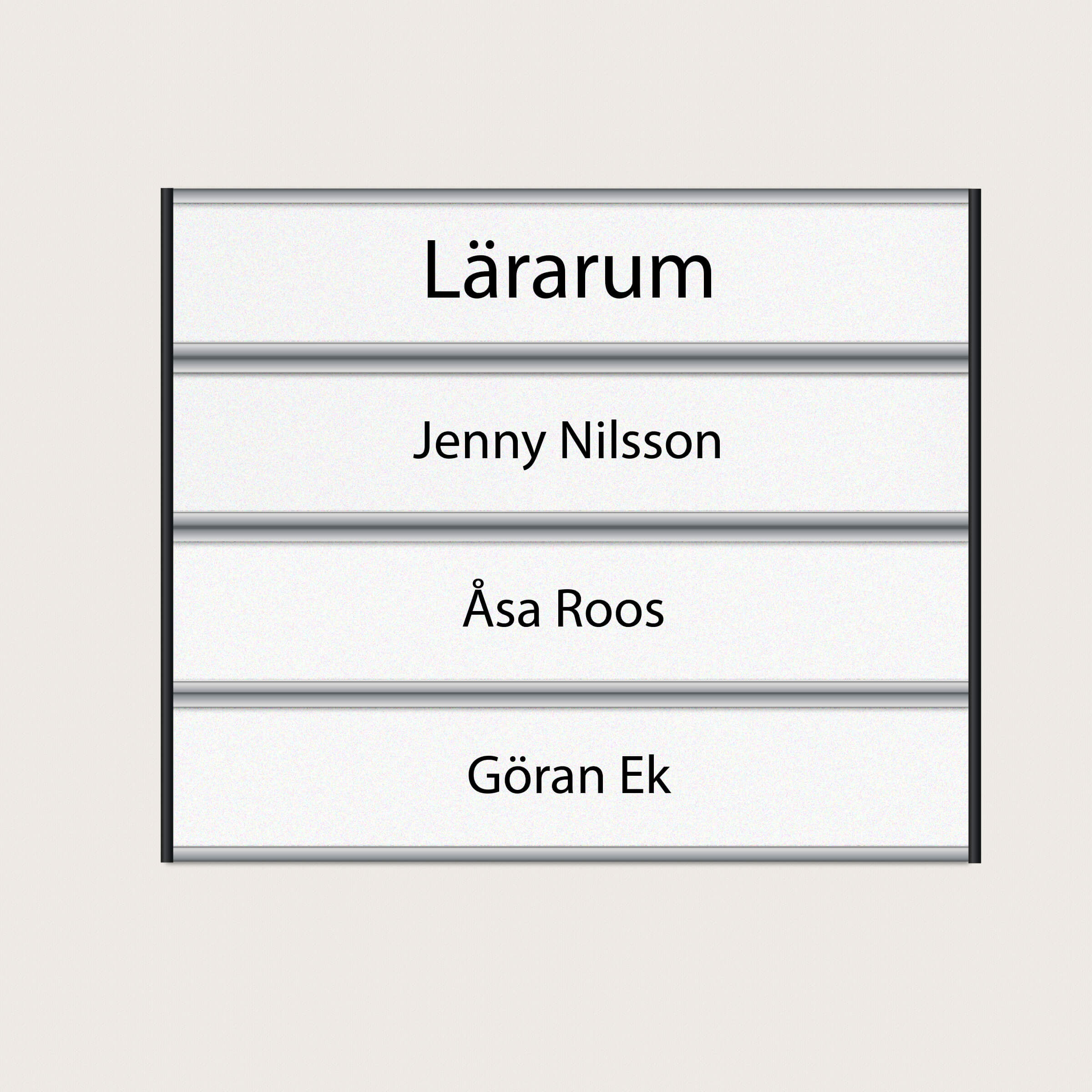 Rumsskylt med register 150 x 125 mm - JC Gravyr & Tryck