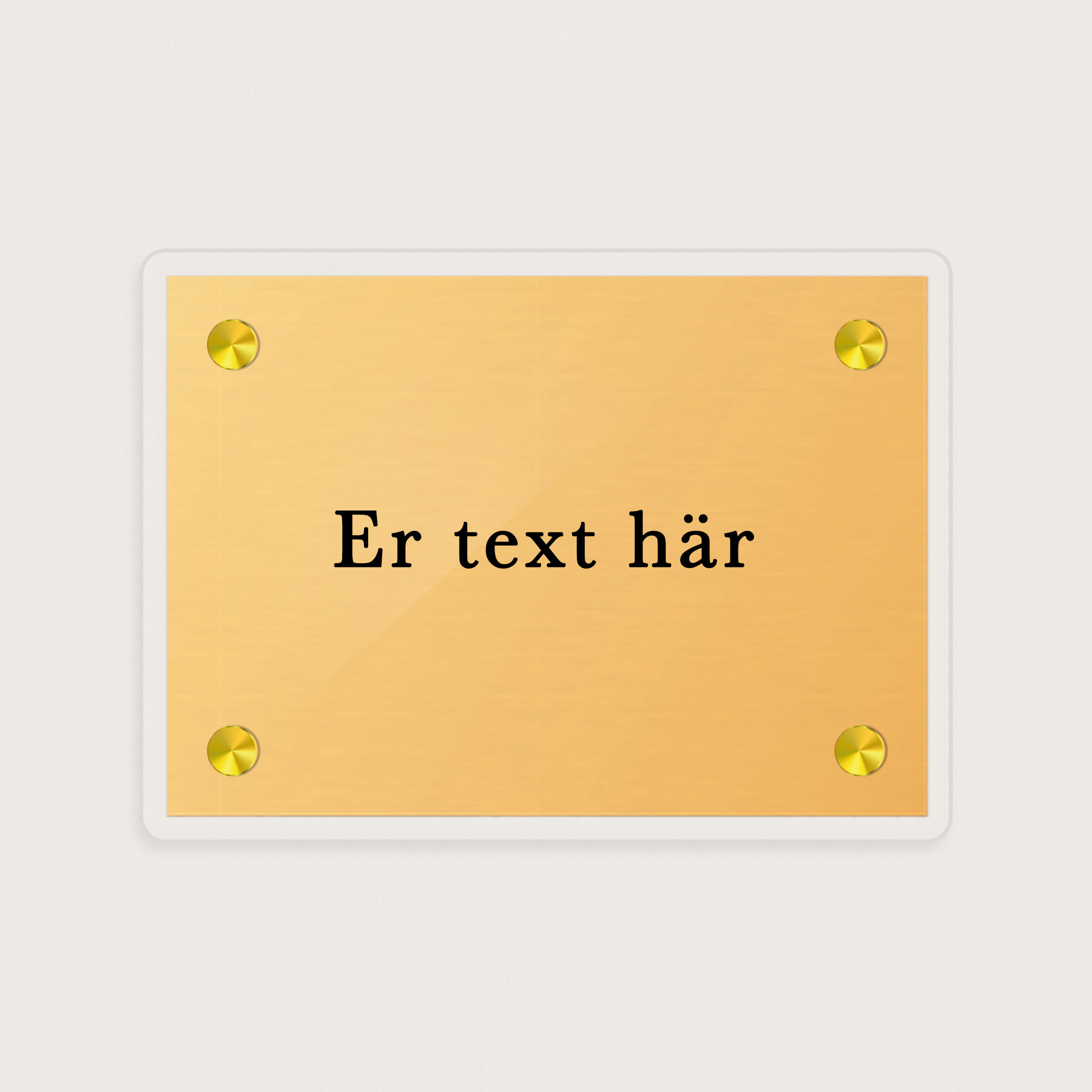 Dörrskylt Svingeln i Mässing & Akryl - JC Gravyr & Tryck