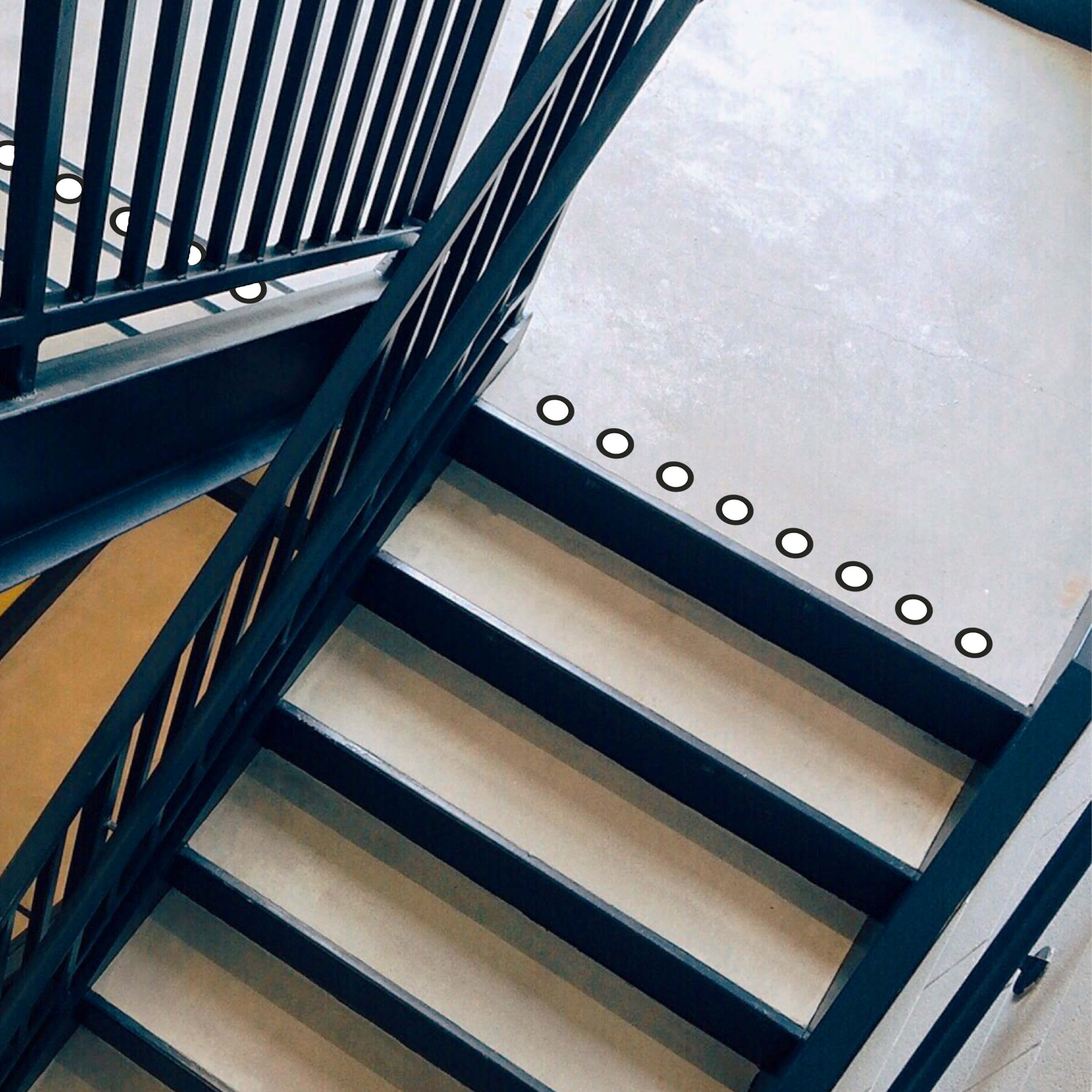 Kontrastmarkering för Trappa Inomhus Vit / Svart - JCGT