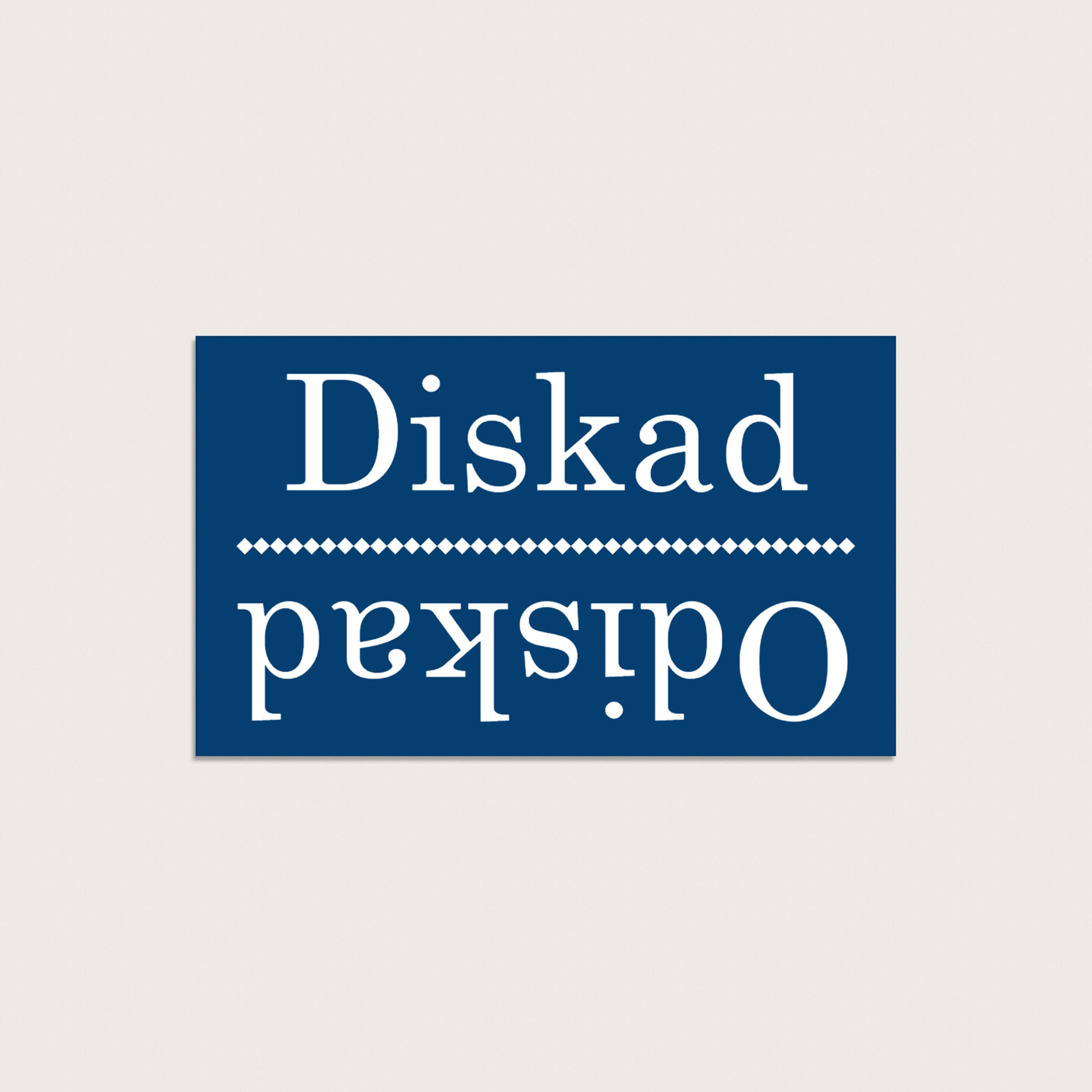Diskad / Odiskad skylt i Plast med magnet 100 x 60 mm - JCGT